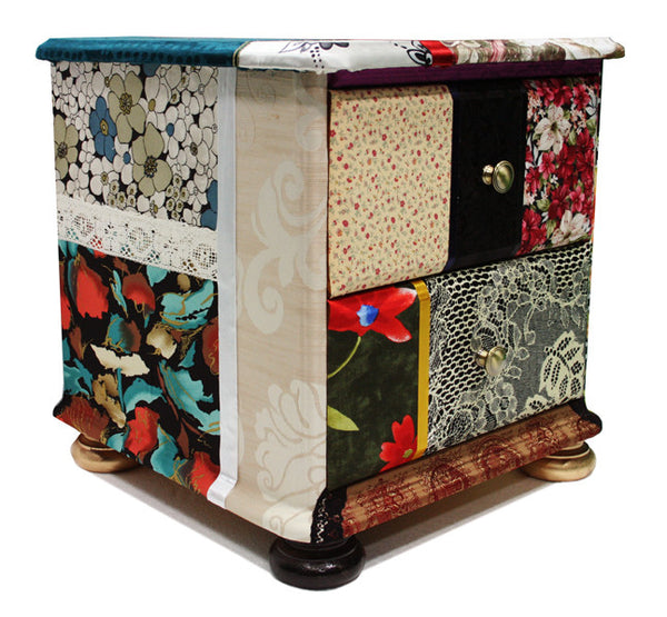 Anthousai Floral Bedside Table / Small Chest of Drawers – Cotton Creates